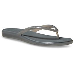 Crocs Damen Zehentrenner "Miami Jelly Round Toe Flip", Gr. 39, grau, Croslite , Schuhe, Sommerschuh, Urlaubsschuh, Strandschuh mit Zehensteg