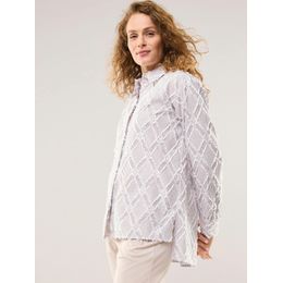 Walbusch Hemdbluse aus Fransenjacquard