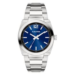 s.Oliver Analog Watch 'Modern & Zeitlos' male size One size Dark blue / Black / Silver