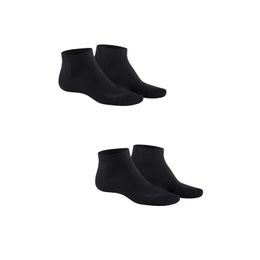 Hudson Herren Sneakersocken "ONLY 2-PACK", Gr. 39, schwarz, Baumwollmischung, Socken, Komfortbund mit weitem Fu&szlig;ausschnitt