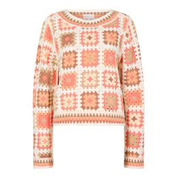 Apricot Pastel Crochet Squares Jumper ' ' Damen Gr&ouml;&szlig;e L koralle
