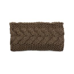 styleBREAKER Headband 'Grobstrick Stirnband mit Zopfmuster' female size One size Olive