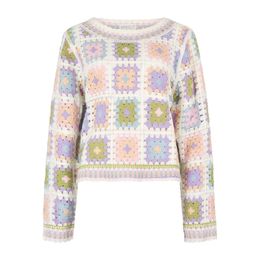 Apricot Pastel Crochet Squares Jumper ' ' Damen Gr&ouml;&szlig;e S blau