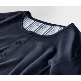 Tchibo - Pyjama mit gewebter Hose - Herren - Gr. XL - dunkelblau/gestreift
