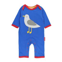 Toby tiger Strampler/Body 'M&ouml;wentanz-Applikation' Jungen Gr&ouml;&szlig;e 80 blau