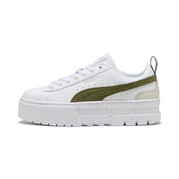 Puma Sneaker 'Mayze' Damen Gr&ouml;&szlig;e 38.5 oliv / wei&szlig; Sommerschuhe