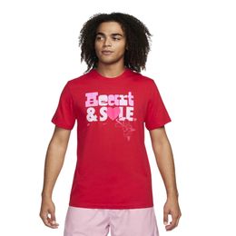 Nike Sportswear T-Shirt 'Heart And Sole' Herren Gr&ouml;&szlig;e M orchidee / pink / puder / rot