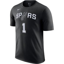 Nike Funktionsshirt 'Victor Wembanyama San Antonio Spurs' Herren Gr&ouml;&szlig;e L hellgrau / schwarz