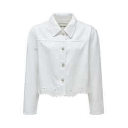 Salsa Jeans Between-Season Jacket female size XS White denim