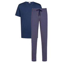 Mey Pyjama kurz 'Tie Minimal' Herren Gr&ouml;&szlig;e L dunkelblau