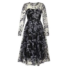 Madeleine Mode Madeleine Cocktailkeid Damen Gr&ouml;&szlig;e 42 violettblau / schwarz Sommerkleid