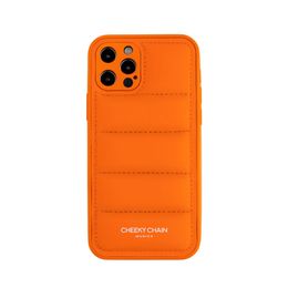 Cheeky Chain Munich Smartphone Case 'iPhone 14' male size One size Neon orange / White