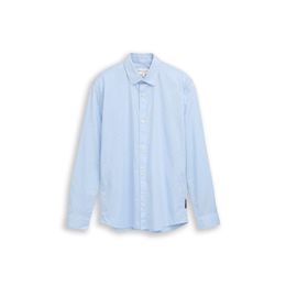 Tom Tailor Denim Button Up Shirt male size L Light blue / White