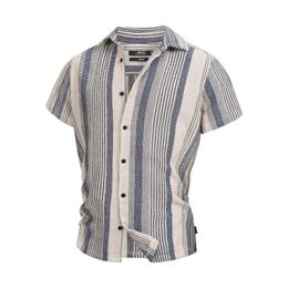 INDICODE Jeans Hemd 'Cosby' Herren Gr&ouml;&szlig;e S beige / blau