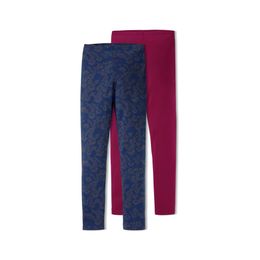 Tchibo - 2 Leggings - M&auml;dchen - Gr. 122/128 - dunkelblau