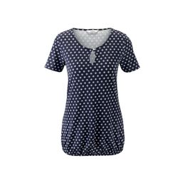 Tchibo - Blusenshirt - Damen - Gr. S - dunkelblau/print