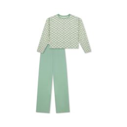 Schiesser Kinder-Interlock-Pyjama - M&auml;dchen - Gr. 170 - beige