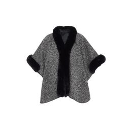 OSHA Poncho Damen Gr&ouml;&szlig;e M grau / schwarz