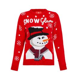 Threadbare. Threadbare Pullover 'Xmas Jumper Snowman' Damen Gr&ouml;&szlig;e XXXL navy / rot / wei&szlig;