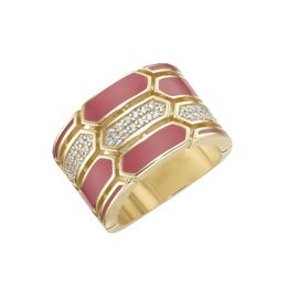 Giorgio Martello Milano Ring female size 58 Gold / Pink / Transparent