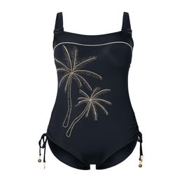 Ulla Popken Badeanzug Damen Gr&ouml;&szlig;e M/L gelb / schwarz