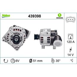 Valeo Generator NEW ORIGINAL PART 439398 f&uuml;r BMW (BRILLIANCE)