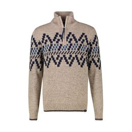 Lerros Pullover Herren Gr&ouml;&szlig;e S beigemeliert / blau / navy