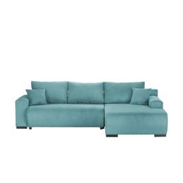 Smart Ecksofa mit Schlaffunktion Nelly t&uuml;rkis/petrol Ma&szlig;e (cm): B: 270 H: 85 T: 185.0 &raquo; M&ouml;bel Kraft