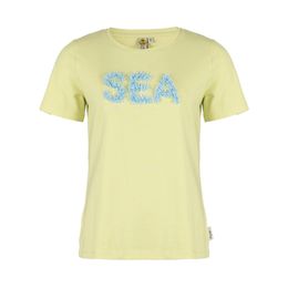 ROADSIGN australia Shirt 'T-Shirt Sea Breeze mit dekorativer Applikation, aus elastischer & komfortabler Baumwolle' female size M Light green