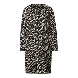Street One Kleid Damen Gr&ouml;&szlig;e 46 schwarz / wei&szlig; Sommerkleid