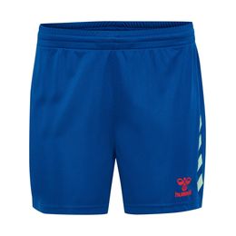 Hummel Workout Pants 'GRAPHIC UNIVERSE' female size S Blue / Blood red