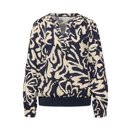 Street One Bluse Damen Gr&ouml;&szlig;e XS beige / dunkelblau
