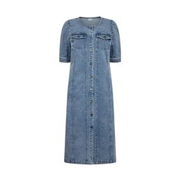 N&uuml;mph N&Uuml;MPH Mittellanges Denim-Kleid 'NUSILVA DRESS' Damen Gr&ouml;&szlig;e 36 hellblau Sommerkleid