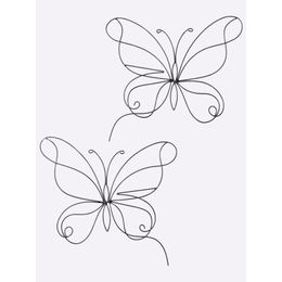 heine home Wanddeko, Schwarz, Gr. H/B/T ca. 34x38x0,5 cm, Wanddeko, Material: Metall