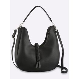 heine Damen Handtasche, Schwarz, Handtaschen, Material: Synthetik