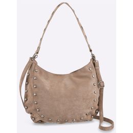 heine Damen Handtasche, Braun, Handtaschen, Material: Synthetik