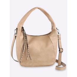 heine Damen Handtasche, Braun, Handtaschen, Material: Synthetik