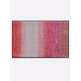 Salonloewe Fu&szlig;matte, Rot, Gr. 50x75 cm - rechteckig, Fu&szlig;matten, Material: Polyamid. R&uuml;ckseite: Gummi