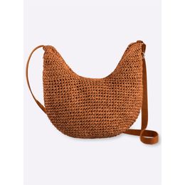 heine Damen Tasche, Braun, Handtaschen, Material: Papierstroh