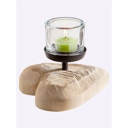 HEINE HOME Kerzenhalter, Natur, Gr. H/B/T ca. 13,5x15x15,5 cm, Deko-Artikel, Material: Pappel