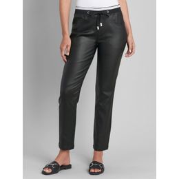 Heine Damen Schlupfhose, Schwarz, Gr. 38, 7/8-Hose, Material: Viskose