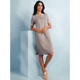 Heine Damen Jerseykleid, Braun, Gr. 42, Shirtkleider, Material: Viskose