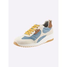 Heine Damen Sneaker, Blau, Gr. 39, Sneakers & Schn&uuml;rer, Material: Rindsleder