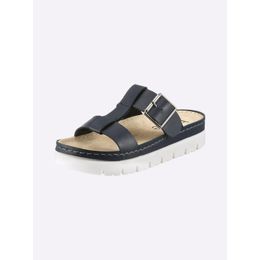 Heine Damen Pantolette, Blau, Gr. 39, Pantoletten, Material: Synthetik