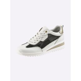 Heine Damen Sneaker, Wei&szlig;, Gr. 36, Sneakers & Schn&uuml;rer, Material: Rindsleder