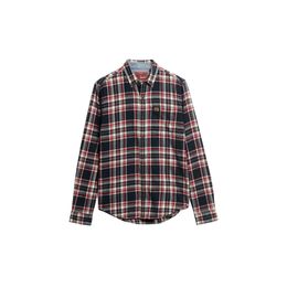 Superdry & Co Button Up Shirt male size L Cream / marine blue / Dark red