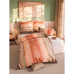 w&auml;schepur w&auml;schepur Bettw&auml;sche, papaya-beige-bedruckt, Gr&ouml;&szlig;e 40x80/135x200 cm