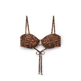 CALZEDONIA Bikini Top 'Wild Animalier' female size 75/85 Brown / Black