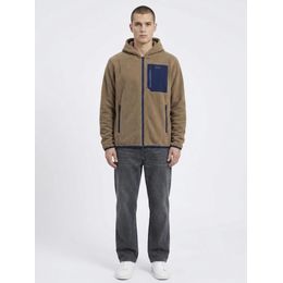 A Question Of (aqo) &Uuml;bergangsjacke 'David Micro Fleece Hoodie' Herren Gr&ouml;&szlig;e XL braun