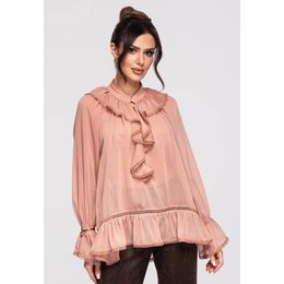 Ombre Bluse Damen Gr&ouml;&szlig;e XS/XL dunkelpink